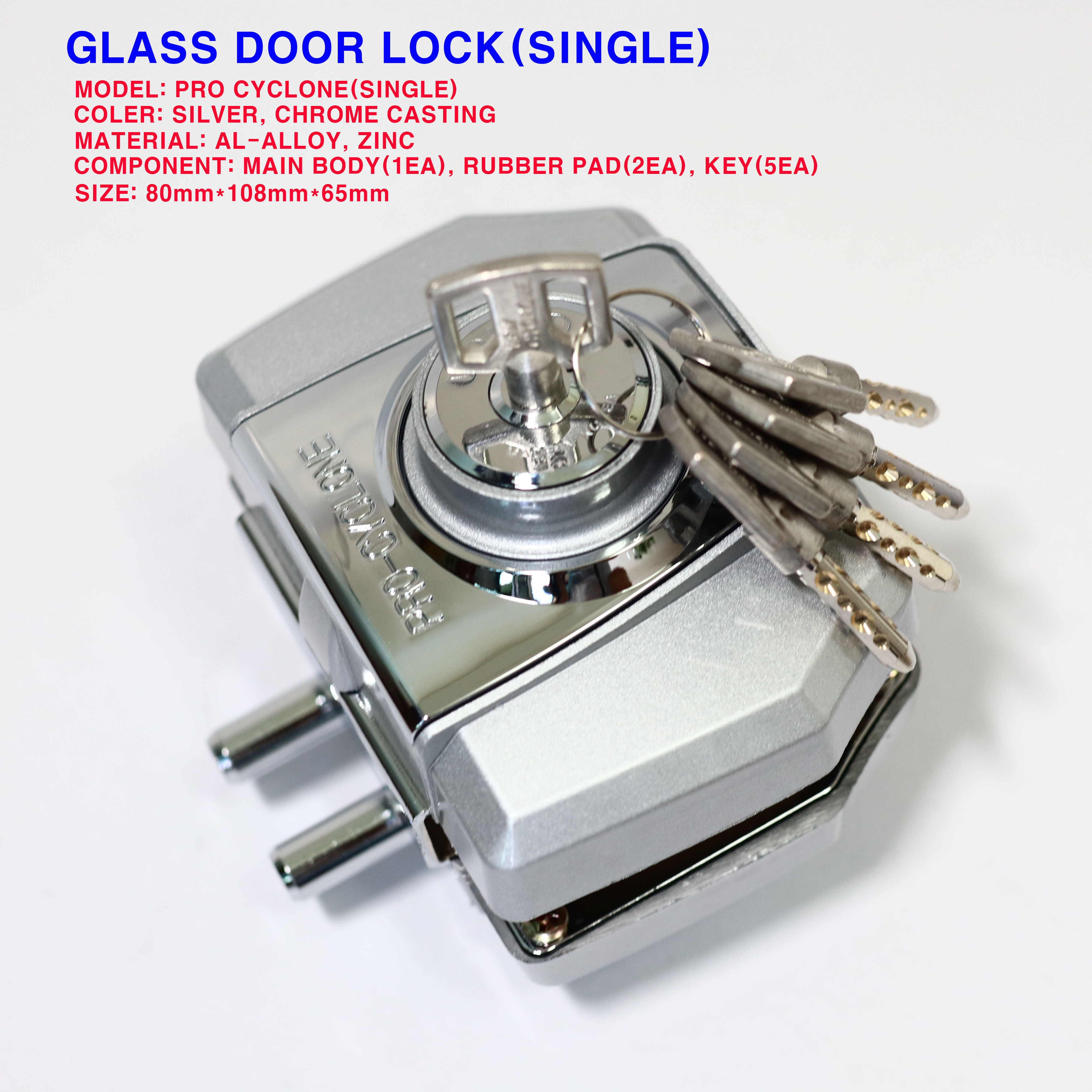 PRO CYCLONE Easy glass door lock - wholesale | Find Korean Door Locks ...