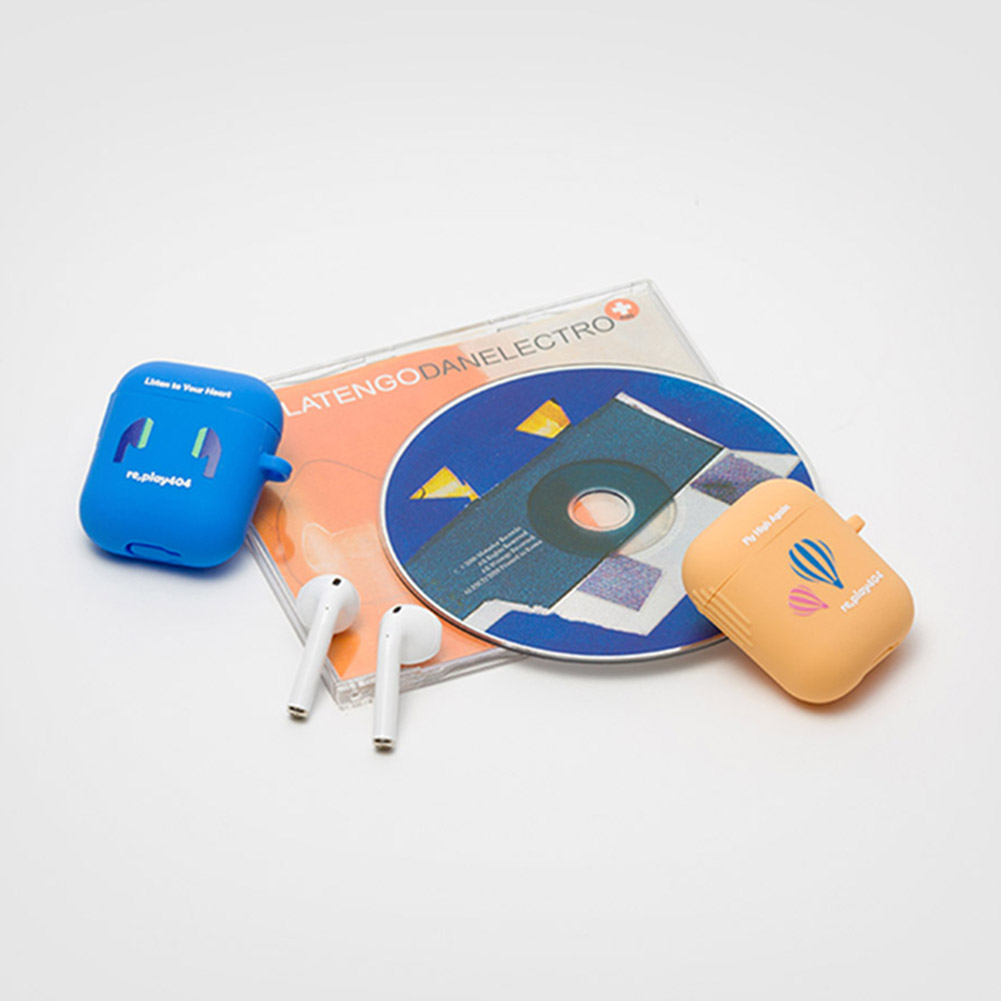 Designer Airpod Case Cover with Keychain Custom Logo Printed Gift for ...