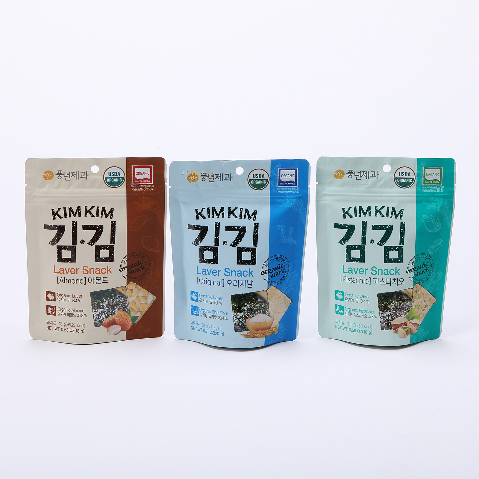 Kim·Kim Organic Seaweed Laver Snack Pistachio - wholesale | Find Korean ...