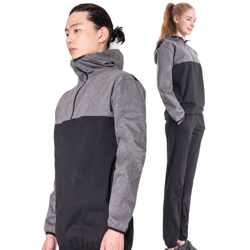HOTSUIT Sauna Suit Unisex Anorak Workout Suit G2 Black Gray - wholesale ...