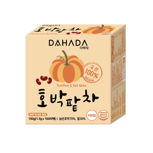DAHADA Pumpkin Red Bean Tea 100T 20T - wholesale | Find Korean Burdock ...