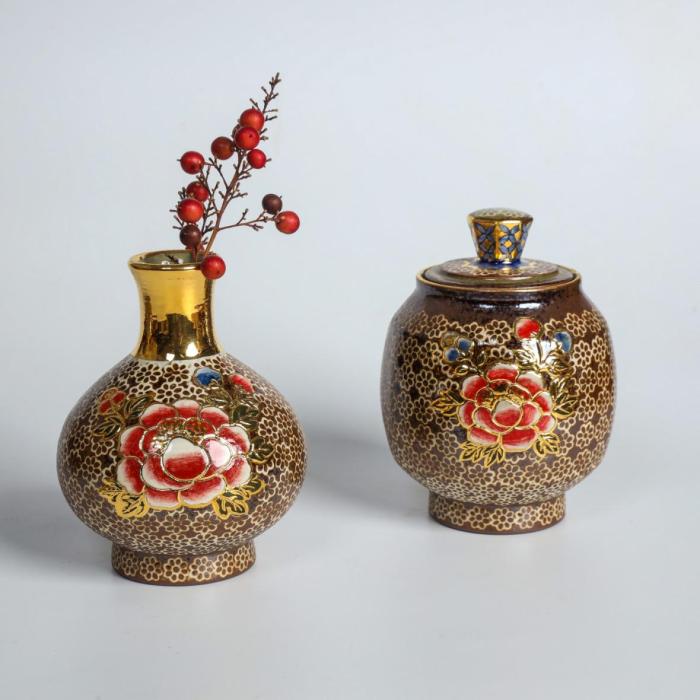 [YEWONYO] Buncheong Inhwamun Tea Caddy with Peony Pattern - wholesale ...