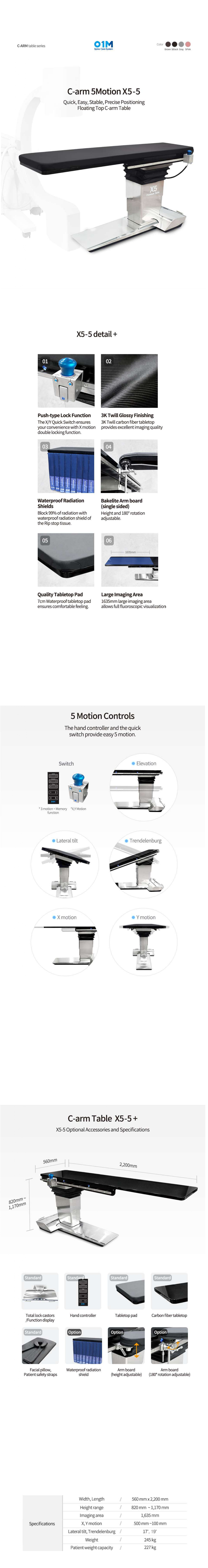 Carm Table 5 Motion X5 - wholesale | Find Korean Operating & Treatment ...